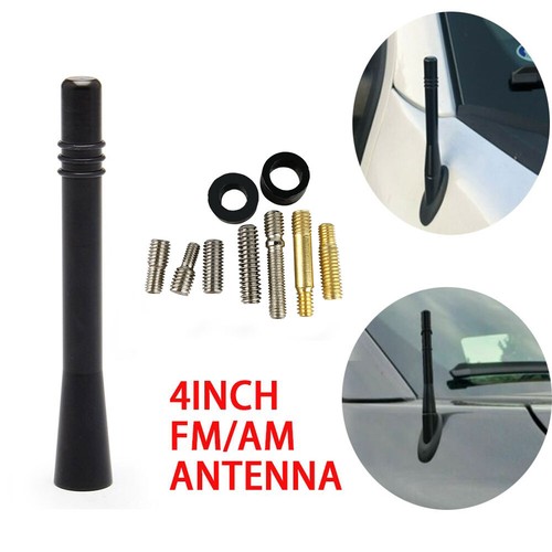 4" Aluminum Short Black Mast Antenna AM/FM Radio for FORD RANGER F150 ...