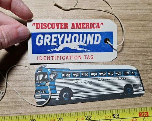 Vintage Greyhound Bus Advertising Cardstock ID Tag Lot | eBay