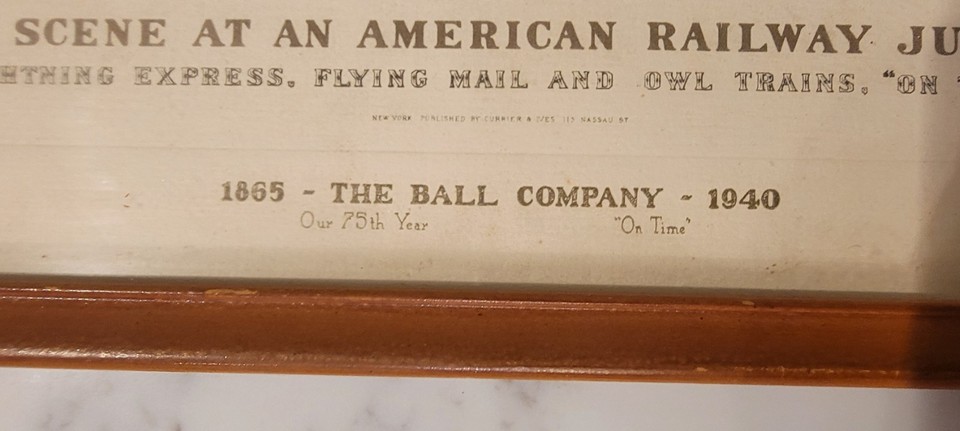 Currier and Ives Hand colored print which was used by Ball in 1940 ...