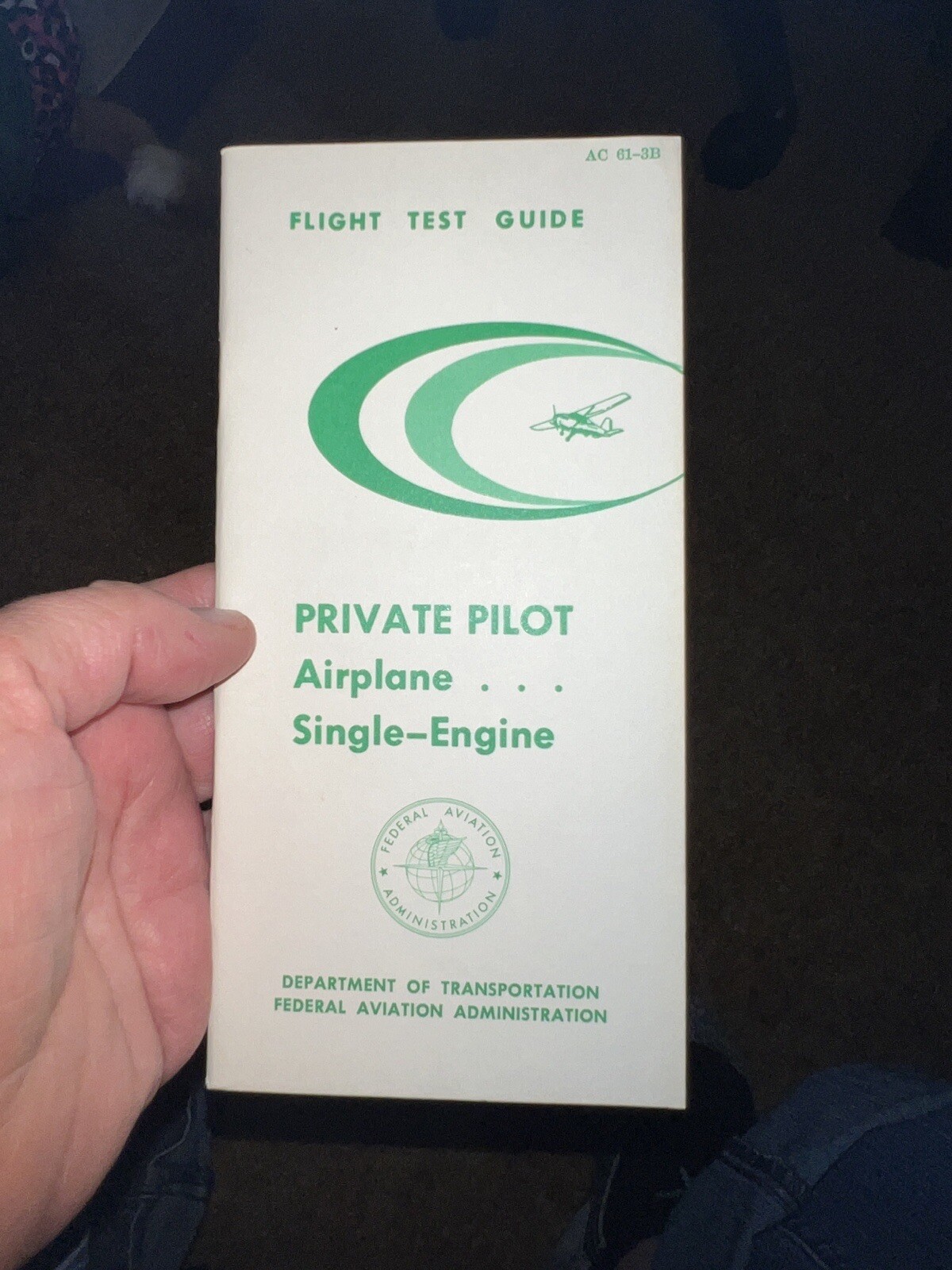 Vintage 1968 Flight Test Guide "Private Pilot Airplane, Single Engine ...