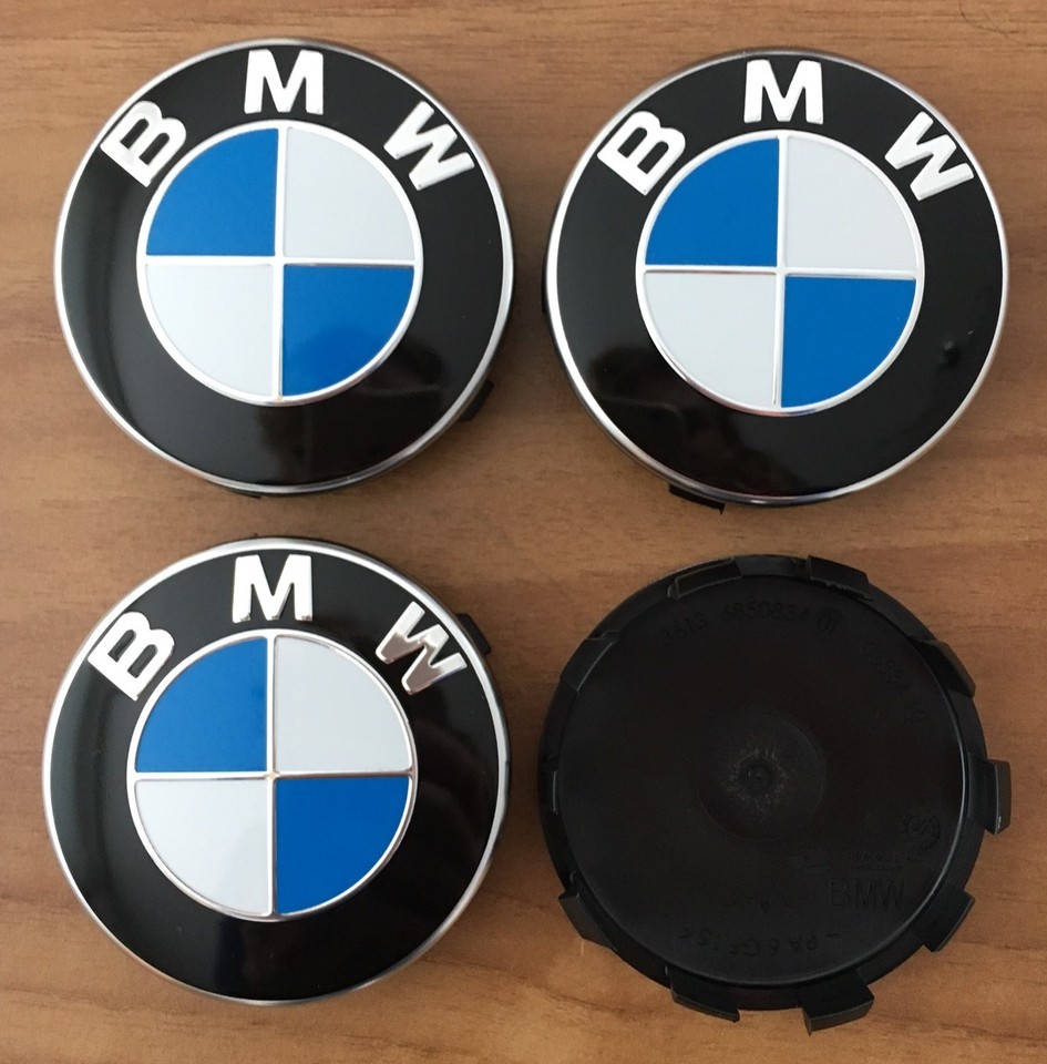4 BMW Emblems Hub Caps Wheel Caps 36136850834 5 Series 7 Series X1 56mm ...