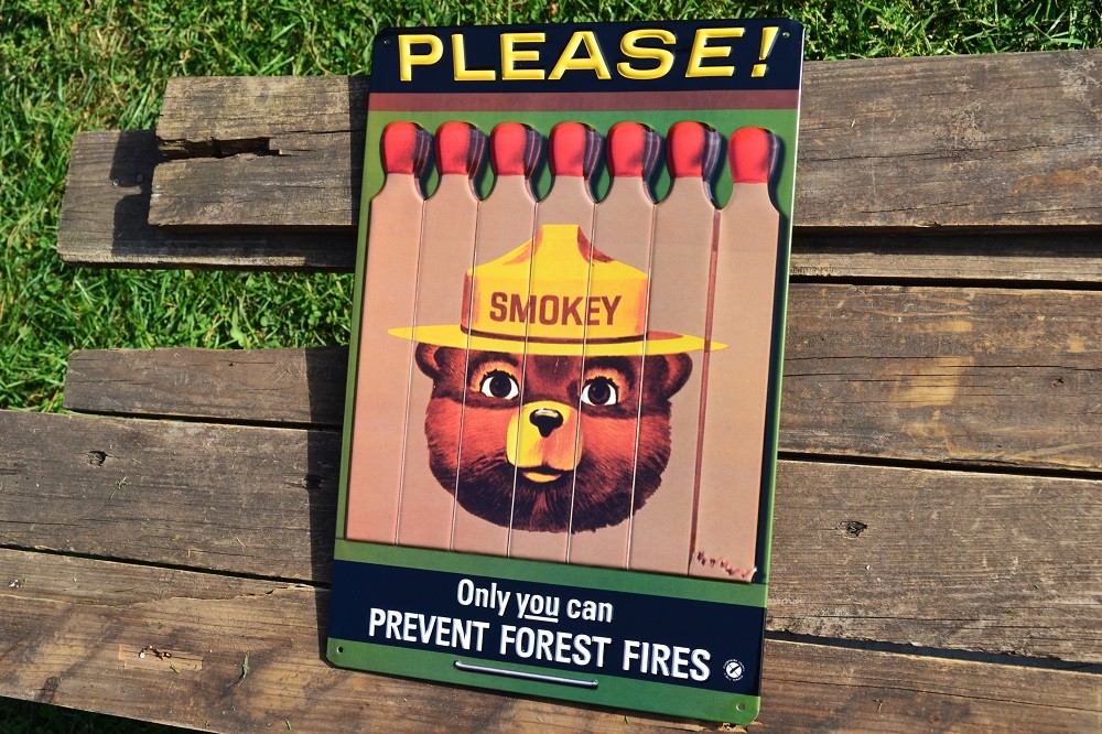 Smokey the Bear Only YOU Can Prevent Forest Fires Embossed Retro Tin ...