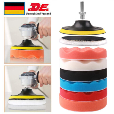 9x Polierteller Auto Polier 100/125/150mm Polierpads Polierschwamm ...
