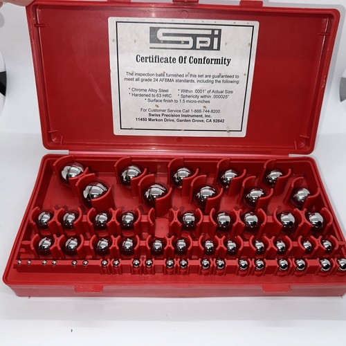 SPI Precision Inspection Gage Ball Set Inches 1/8 to 1 In**Pre-Owned ...