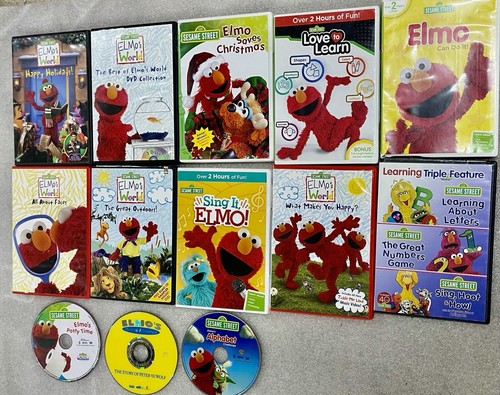 Lot Of 14 Sesame Street Elmo DVDs Mixture All Included | eBay