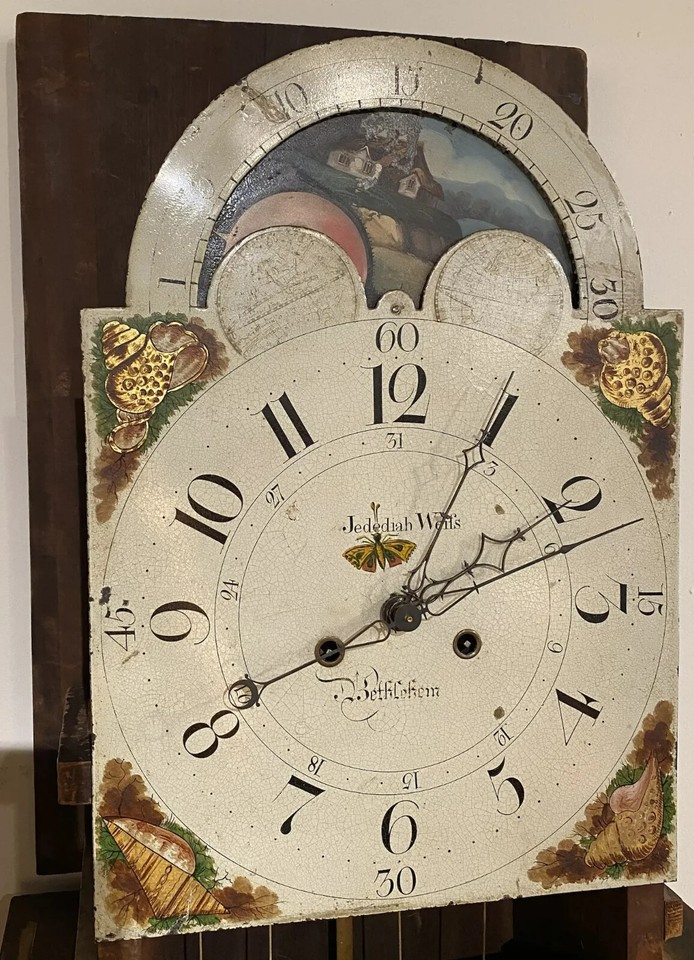 PA 19th Century Federal Cherry Tall Case Clock, Jedediah Weiss ...