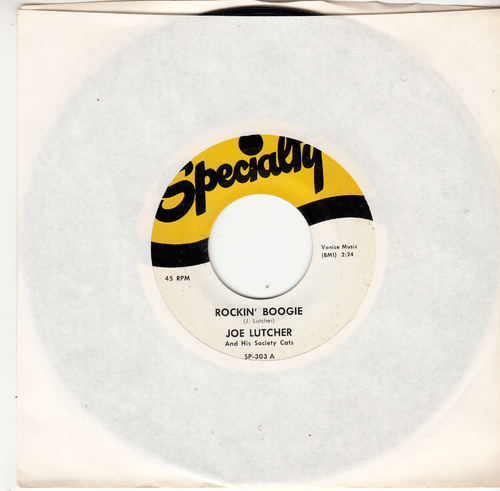 JOE LUTCHER - ROCKIN' BOOGIE/BLUES FOR SALE - MINT SPECIALTY REISSUE 45 ...