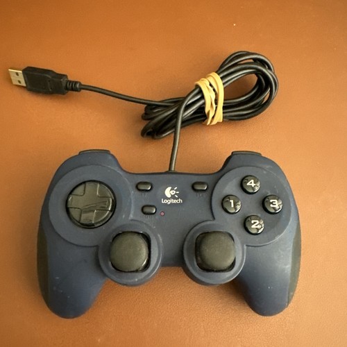 Logitech Dual Action Controller USB PC Blue Black Wired - Not Tested | eBay