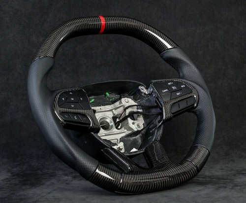 LED Real Carbon Fiber Steering Wheel for Dodge Charger Challenger ...