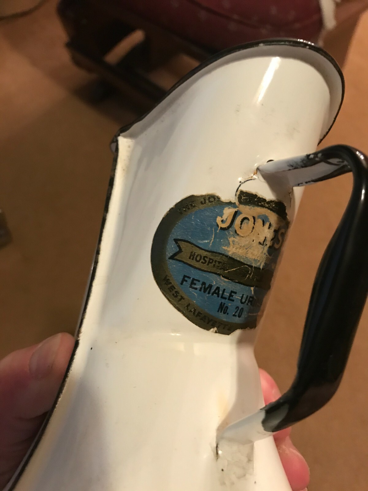 VINTAGE PORCELAIN URNAL JONES FEMAIL URNAL NO. 70 | eBay