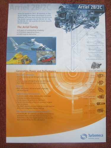 DOCUMENT TURBOMECA SAFRAN ARRIEL 2B/2C HELICOPTER TURBINE ENGINE EC 155 ...