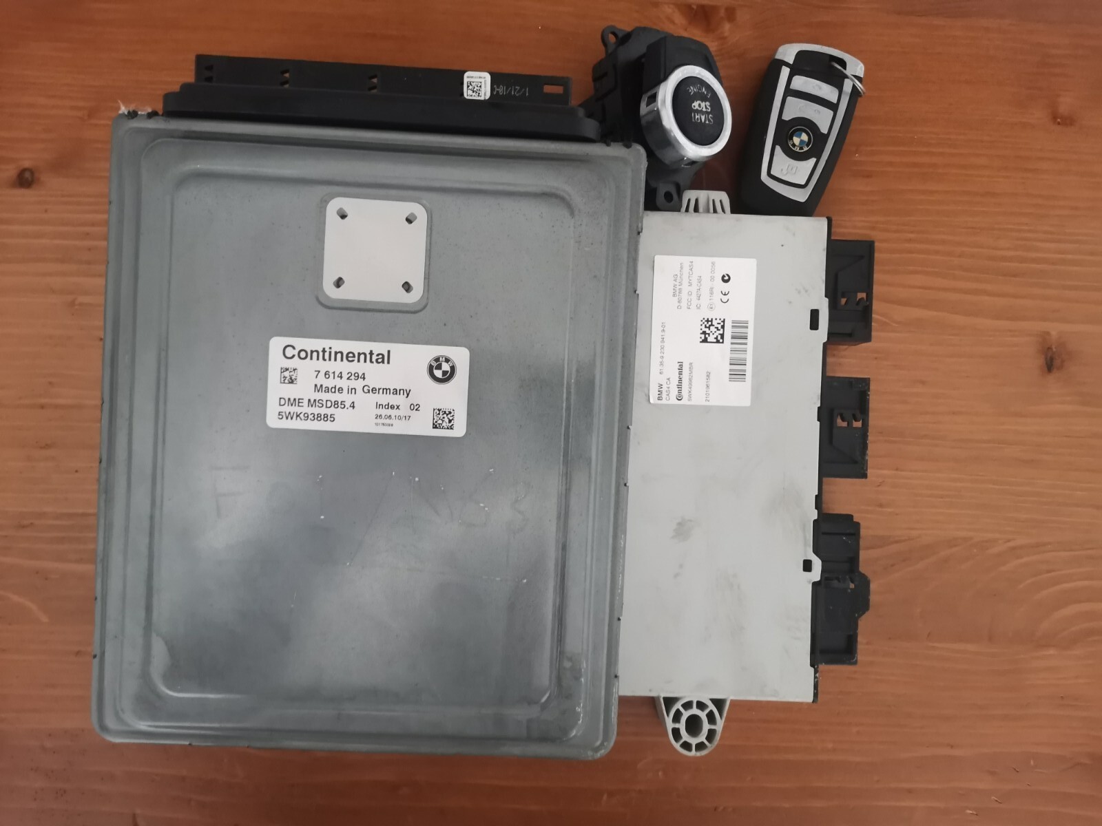 BMW F01 F02 F03 F04 7'ies 5.0i N63 ENGINE ECU SET DME MSD85.4 CAS4 CA ...