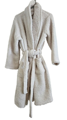 Ulta Robe Women's Soft Plush Size L/XL Cream Off White Beige Bathrobe ...