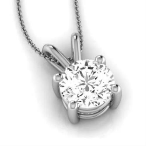 GIA Certified Diamond Pendant VS1 F Round 3 Carat Lab-Created CVD Eye ...