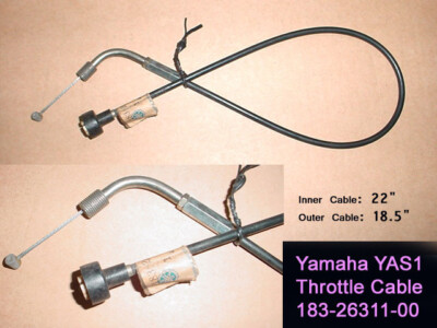 Yamaha YAS2 YAS1 Throttle Cable NOS AS2C YAS1C HS1 AS1 Genuine WIRE 183 ...