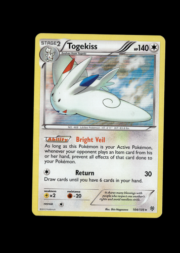 Pokemon 2012 Moderate Play Togekiss 104/135 Plasma Storm Holo Card | eBay