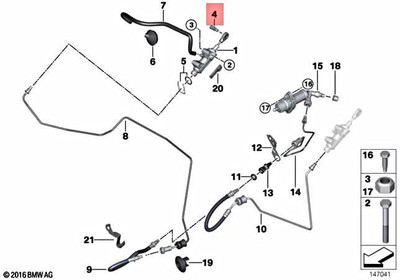 Genuine BMW MINI M3 M5 M6 X1 X3 Z4 Coupe Pin Master Cylinder ...