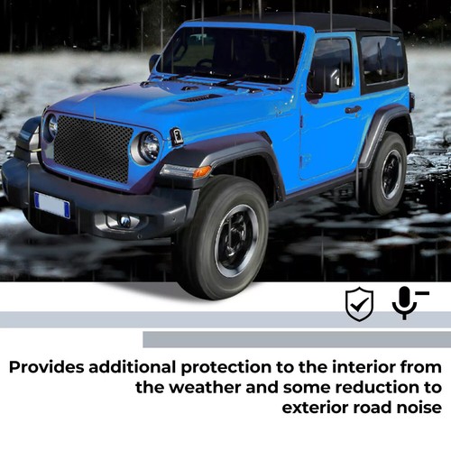 2018-2023 Jeep Wrangler 2 Door models Replacement Tinted Windows & Soft ...