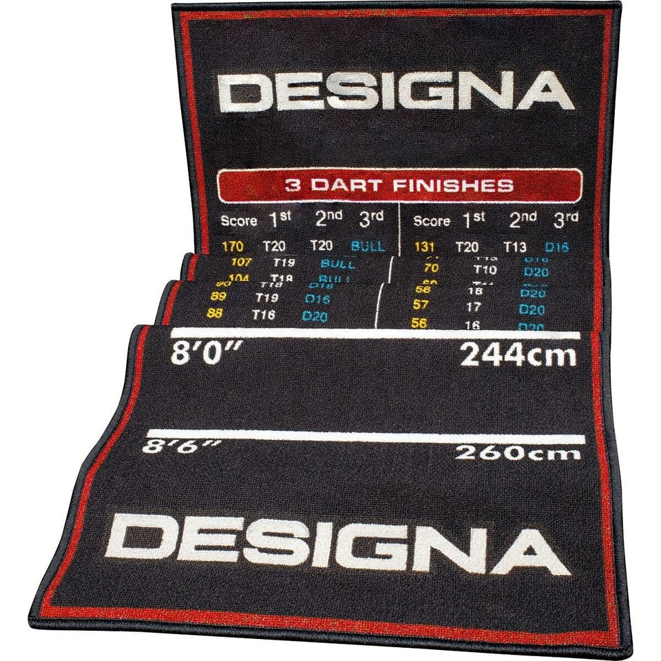 Designa Darts, Non Slip Carpet Darts Mat with Checkout Design, Various ...