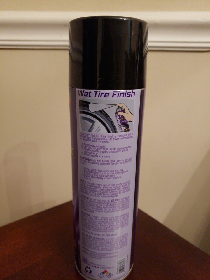 Cristal Products Untouchable Wet Tire Shine Finish Spray Can Glossy | eBay