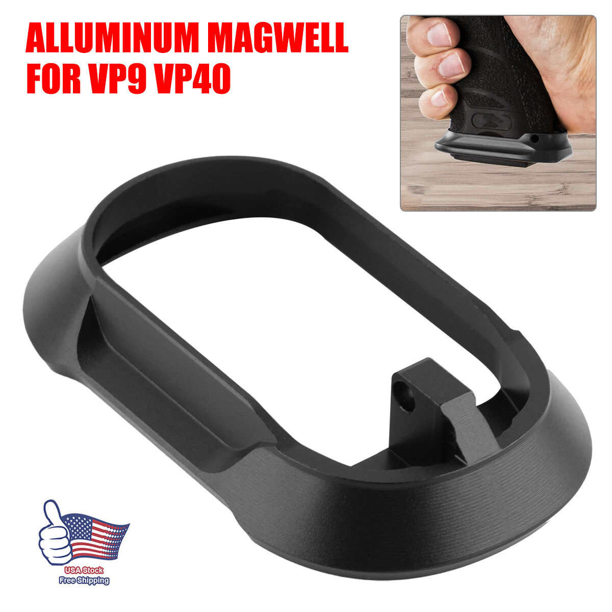 Flared Aluminum Magwell for Heckler & Koch VP9 VP40 Magazine Well ...