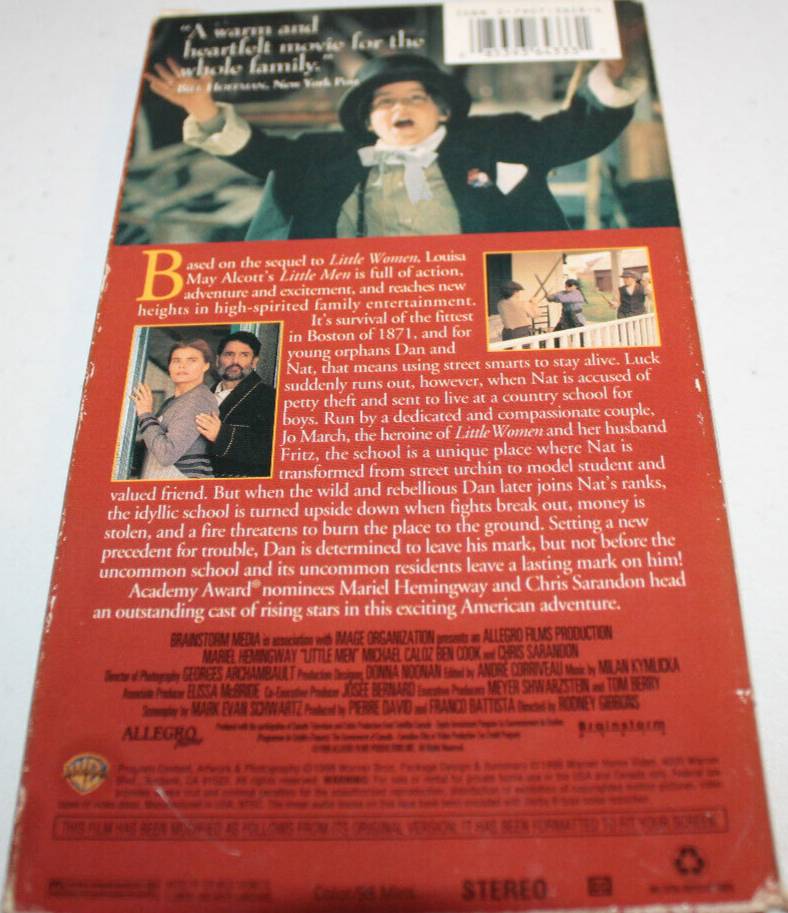 Little Men (VHS 1998) Mariel Hemingway, Chris Sarandon, Louisa May ...