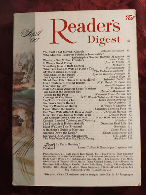 Readers Digest April 1965 Corey Ford William Piper Andre Maurois Dusty ...