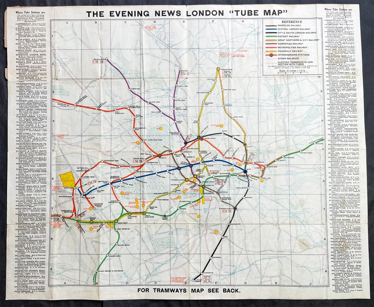 London Underground Map Original