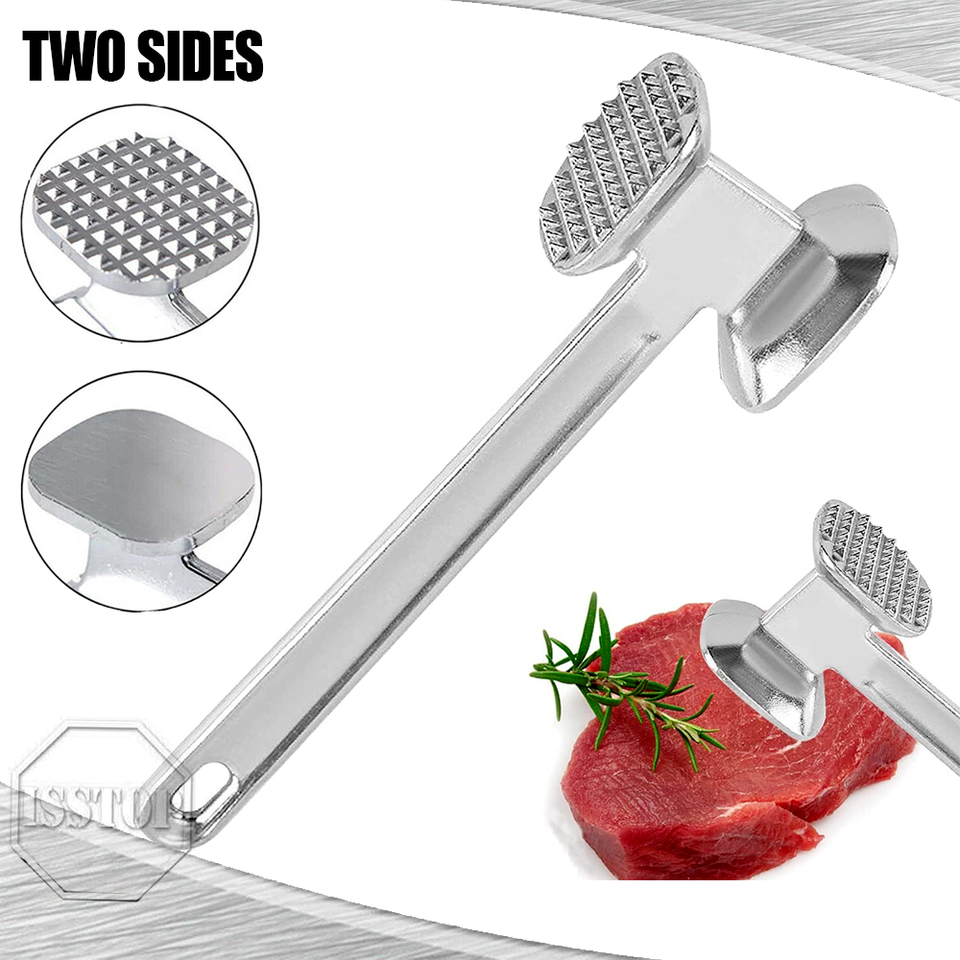 Stainless Steel Aluminium Double Side Beaf Steak Mallet Meat Tenderizer ...