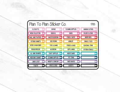 1785~~30 Day Declutter Challenge Planner Stickers. | eBay