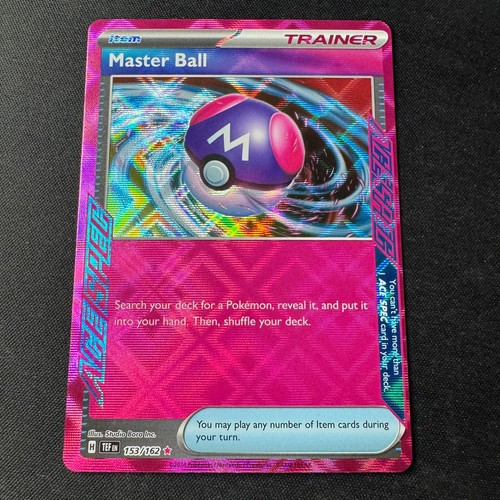 Master Ball 153/162 Temporal Forces ACE SPEC Holo Rare Pokemon Card ...