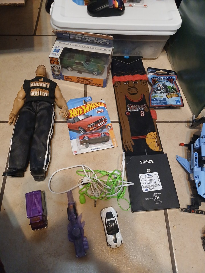 Junk Drawer Action Figures, Hot Wheels, Ear Phones, And Other Stuff Lot ...