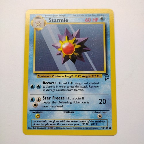 Starmie 94/130 - Common - Vintage 2000 English Base Set 2 Pokemon Card ...