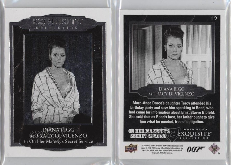 2025 James Bond Black Diamond Exquisite Collection /175 Diana Rigg as ...
