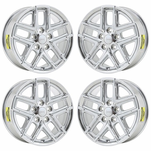 17" JEEP WRANGLER PVD BRIGHT CHROME WHEELS-C RIMS FACTORY OEM 9324 ...