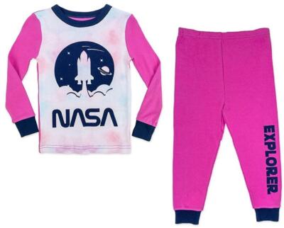 Toddler Girls NASA Space Explorer Snug Fit Cotton Pajamas Size 2T 3T 4T ...