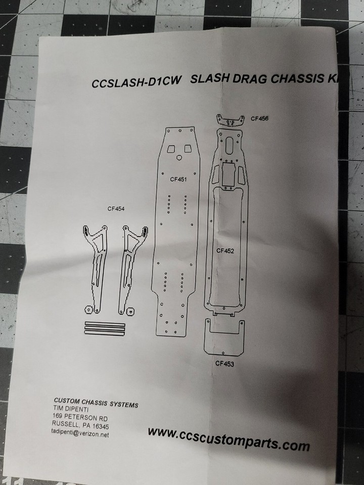 2wd slash LCG carbon fiber chasis Drag Car w/pro line gear box 7700kv ...