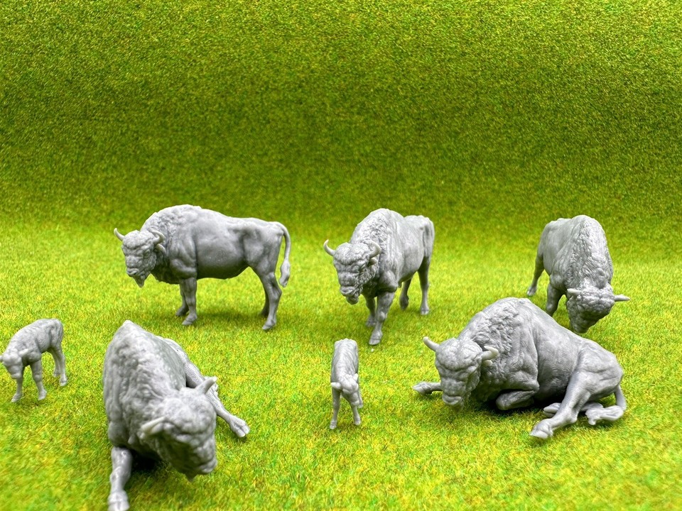 28mm Bison Herd Buffalo Herd Wargame Animal Scatter Animal Den ...