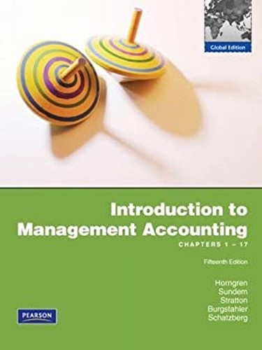 Introduction To Management Accounting Livre de Poche 9780138000929 | eBay