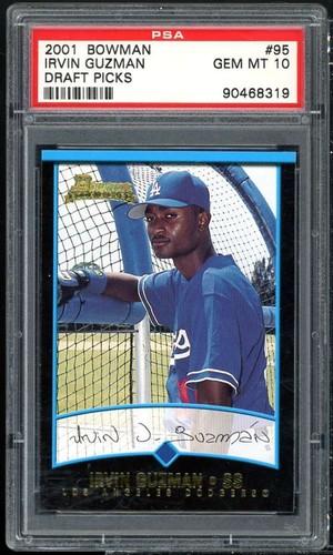 Irvin Guzman Rookie Card 2001 Bowman Draft Picks #95 PSA 10 | eBay