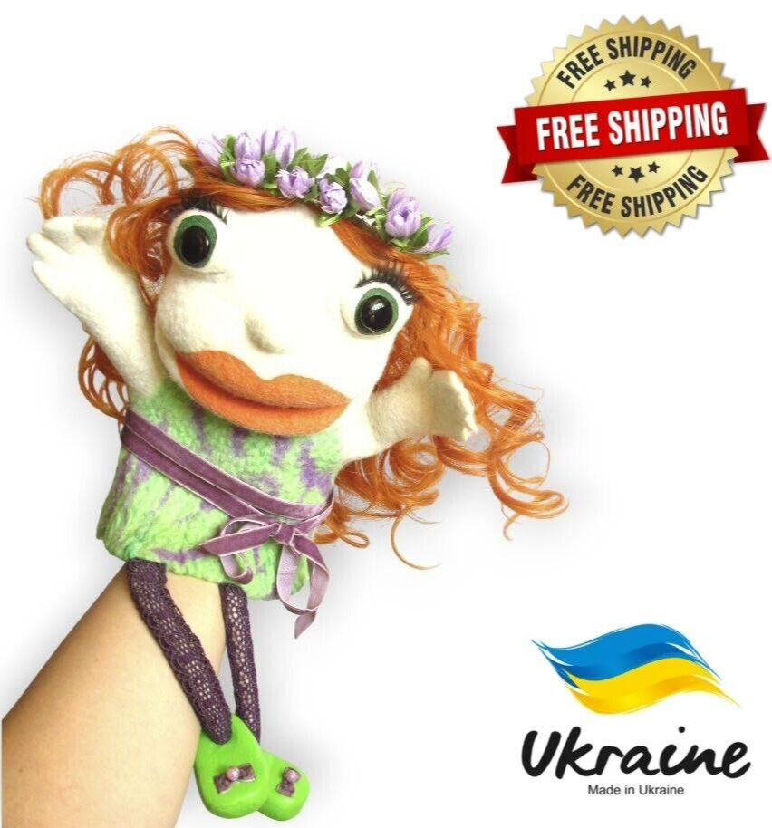 Marionette puppet Red hair Lady Woman Muppet style Creature puppet ...
