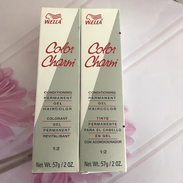 2 Wella Color Charm Conditioning Permanent Gel Hair Color, 367/3RV ...