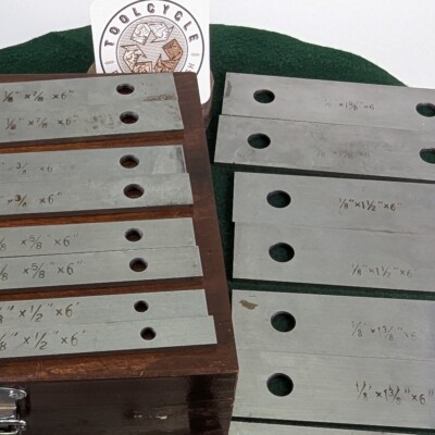 10 Pair Thin Parallel Set With Holes 1/8" X 1/2"- 1-5/8" X 6" Machinist ...