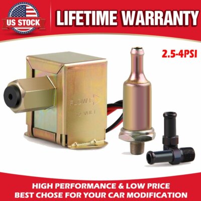 E8012S EP12S 12V Electric Fuel Pump Metal Solid Diesel Petro 2.5-4 PSI ...