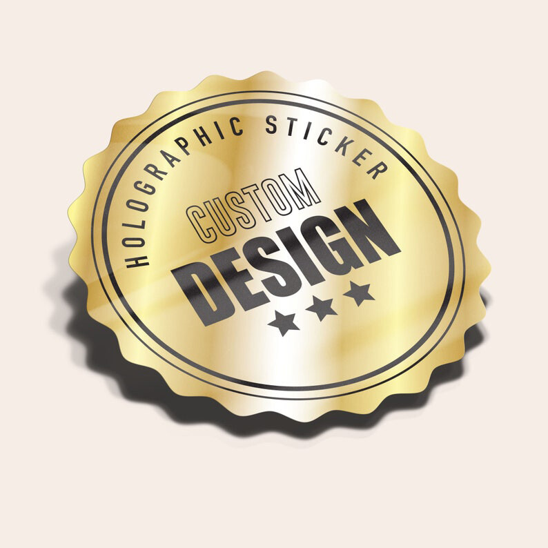 50/100/200/500 Custom Die Cut Gold Metallic Vinyl Stickers Personalized ...