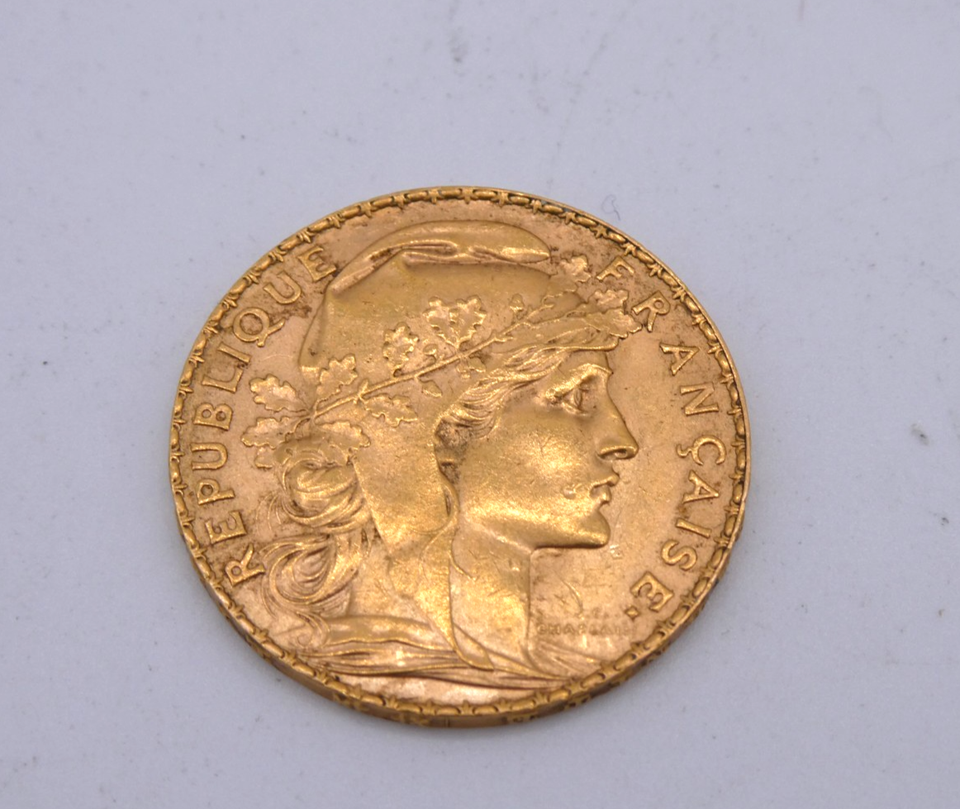 1914 France Gold 20 Francs French Rooster Coin. F245 | eBay