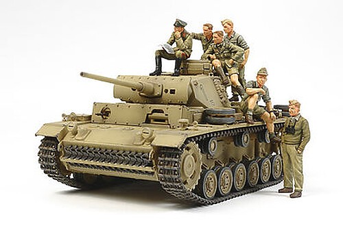 Tamiya German PzKpFw III Ausf L w/Crew - Plastic Model Military Vehicle ...