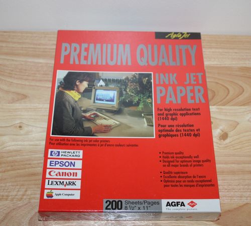 200 Sheets AGFA Premium Quality Ink Jet Printer Paper Matte 8.5 x 11 ...