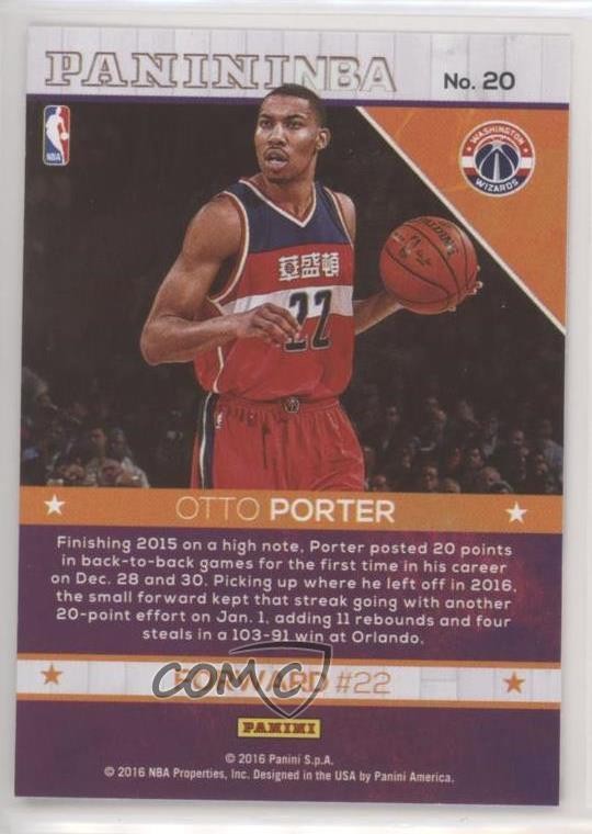 2016-17 Panini NBA (International) Hot Signatures Facsimile Otto Porter ...