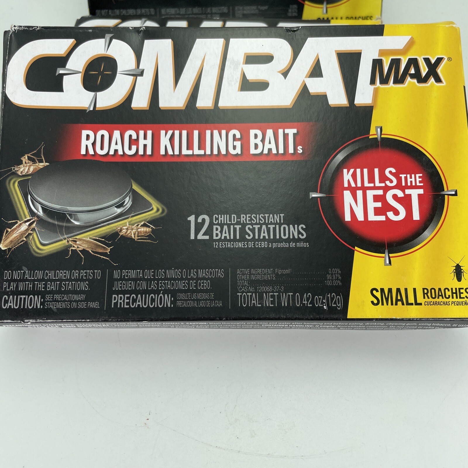Combat Max 12 Roach Killing Bait Stations Small Roaches Kills the Nest ...